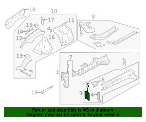2017-2025 Subaru Bumper Bracket 51629FL01A9P | Subaru Parts Store