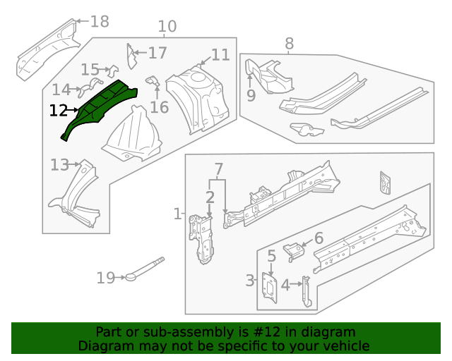 2020-2024 Subaru Apron Panel 51610AN09A9P | Subaru Parts Store