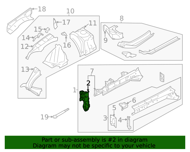 2020-2022 Subaru Plate 51619AN00A9P | OEM Parts Online