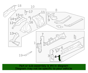 2020-2024 Subaru Gusset 51636AN00A9P | OEM Parts Online