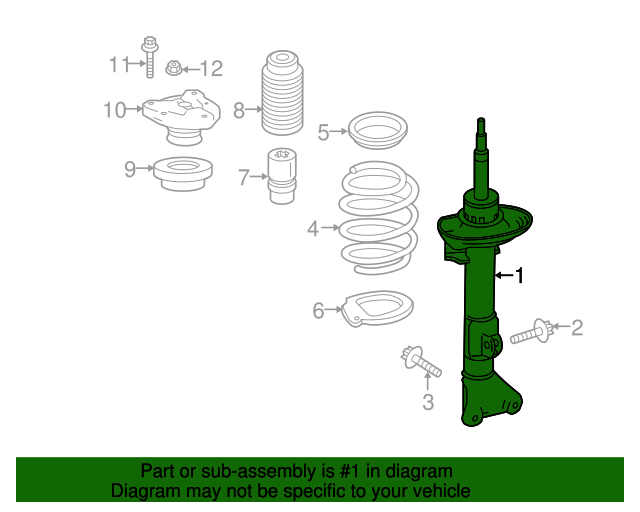 207-323-13-00 - Suspension Strut 2010-2017 Mercedes-Benz ...