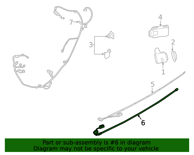 Genuine BMW 61-35-8-494-949 | Sensor lead, Smart Opener, Bottom | FREE ...