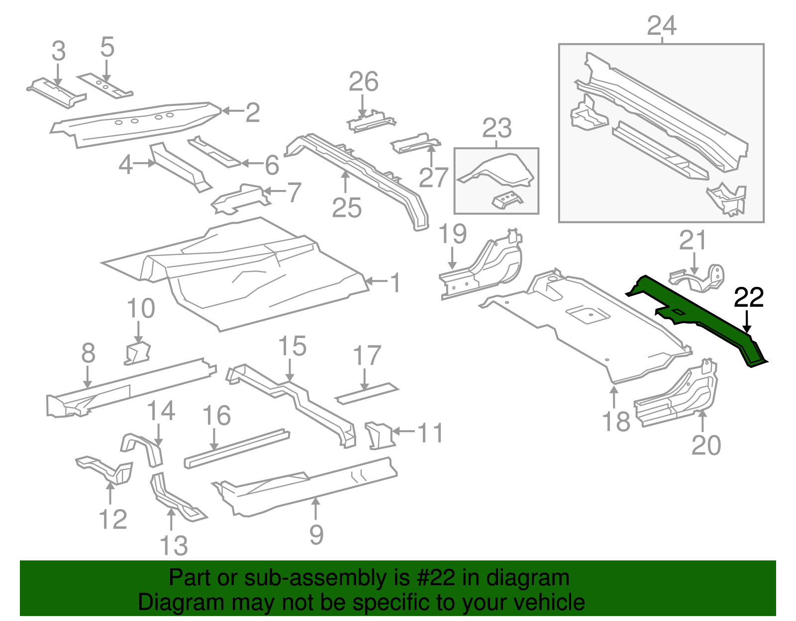 2020-2021 Toyota Tundra Reinforce Bar 58213-0C041 | Toyota Parts Center
