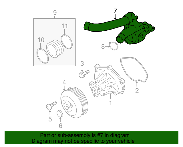 2010-2018 Porsche Thermostat Housing 948-106-080-02 | OEM Parts Online