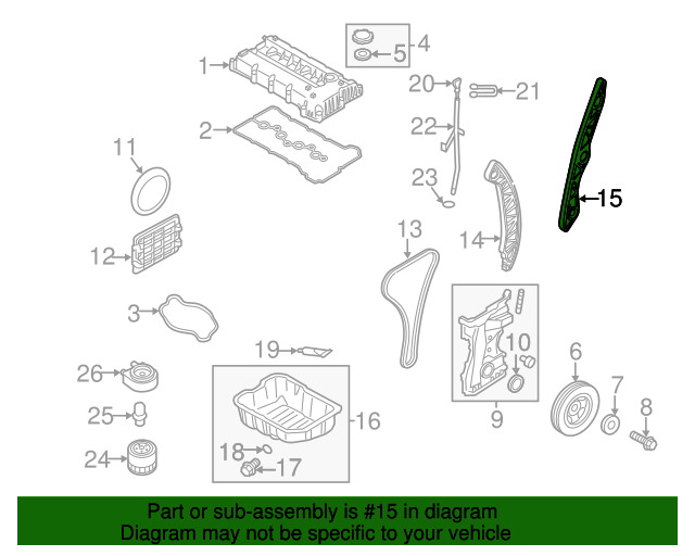 24471-2G350 - Chain Guide 2011-2018 Kia | Kia.Parts Store