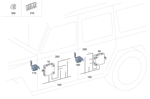 Door Wiring Harness and Door Control Module for 2021 Mercedes-Benz G550 ...