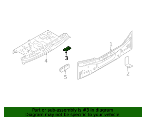 2020-2024 Nissan Versa Rear Body Panel Retainer H5240-5EFMA | Nissan ...
