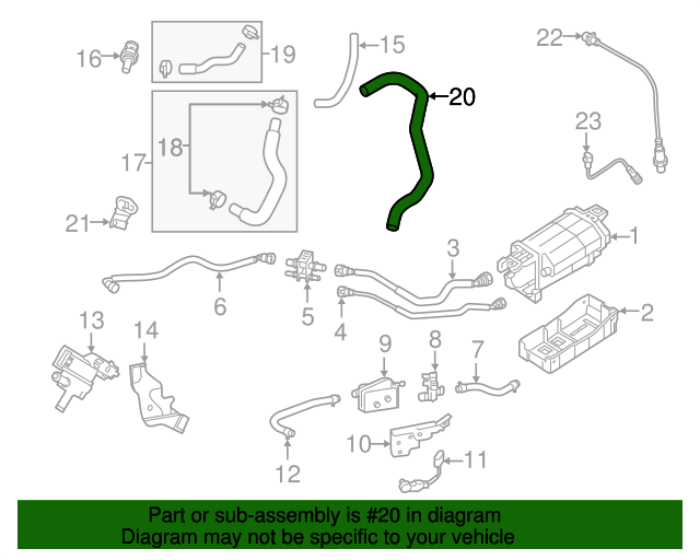 Hyundai - 26710-2E220 - Breather Tube - 2018-2020 Hyundai Elantra GT ...