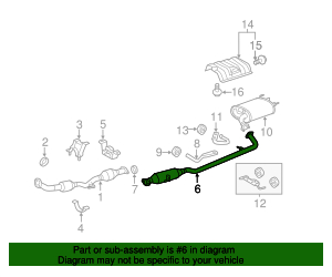 17420-0V060 - Exhaust Intermediate Pipe - 2007-2011 Toyota Camry | OEM ...