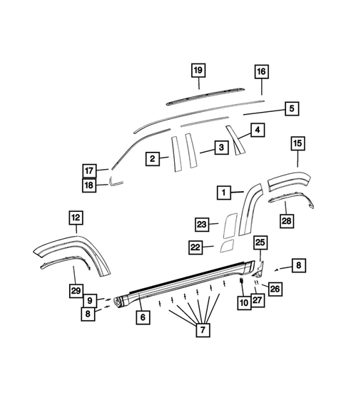 Moldings and Ornamentation for 2021 Jeep Grand Cherokee | Mopar eStore