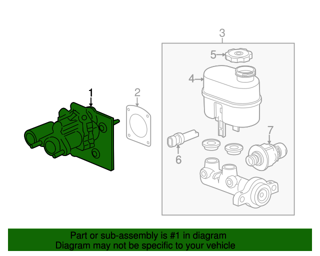 2012-2014 GM Power Brake Booster Assembly 19371365 | TascaParts.com