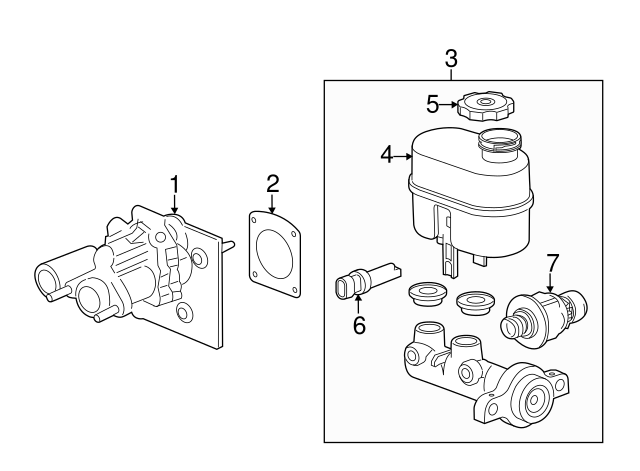 2012-2014 GM Power Brake Booster Assembly 19371365 | TascaParts.com
