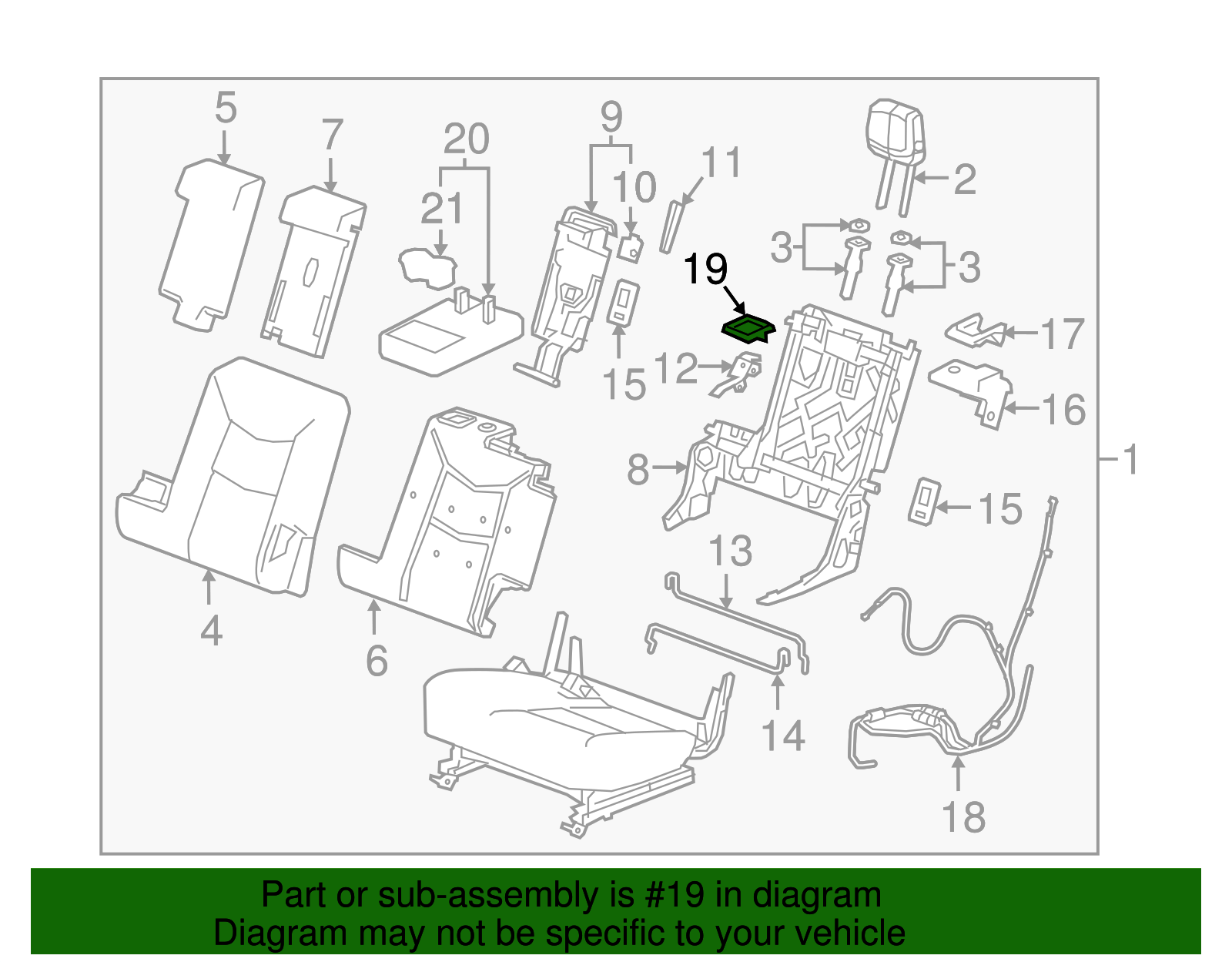 84389834 - Vanilla Rear Seat Belt Opening Bezel 2017-2019 Cadillac XT5 ...