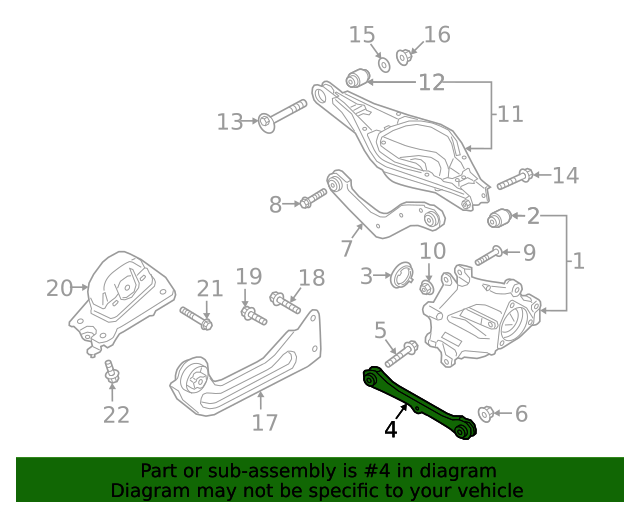 2019-2020 Volvo XC40 Trailing Arm 32221140 | TascaParts.com