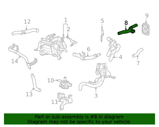 87245-62040 - Heater Hose 2016-2020 Toyota Mirai | Longo Toyota Parts