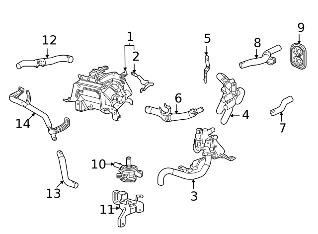 2016-2020 Toyota Mirai Coolant Hose 87245-62030 | AutoNationParts.com