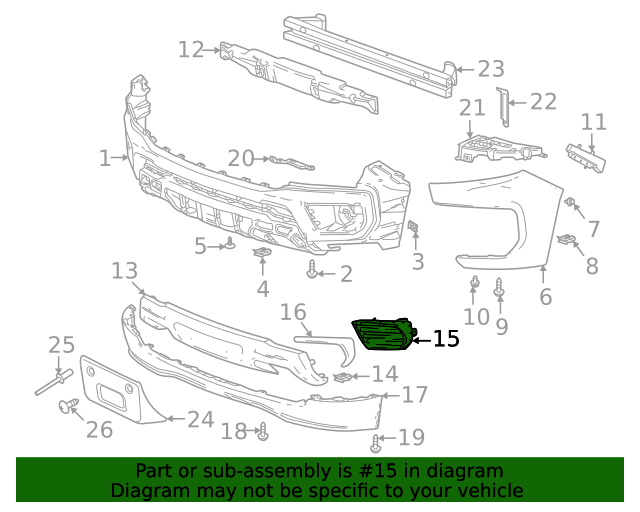 84461435 GM Anthracite Front Driver Side Fog Lamp Opening Cover | GM ...