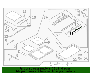 2021-2022 Kia Sorento Roof Molding 81676-P2000 | TascaParts.com