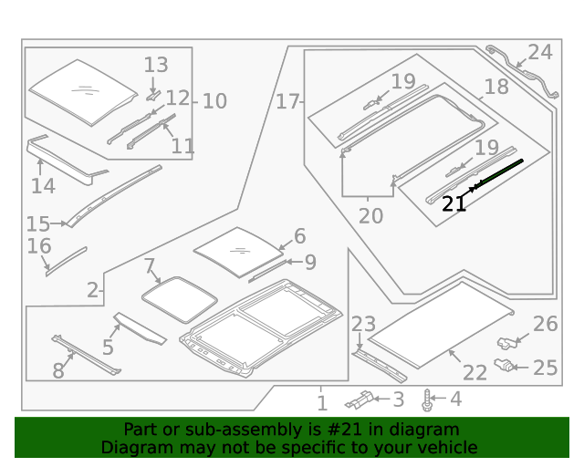 81675-P2000 - Roof Molding 2021-2022 Kia Sorento | Kia.Parts Store