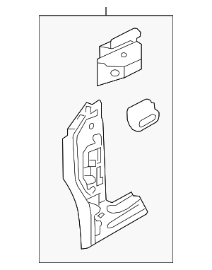 5C6-809-203-A - Hinge Pillar Reinforced 2011-2018 Volkswagen Jetta ...