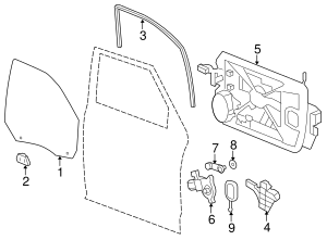 2009-2019 Mopar Glass Run Seal 55112367AI | TascaParts.com