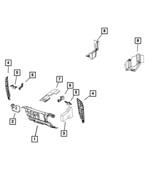 2014-2017 Mopar Dash Panel Silencer 68228414AA | Mopar Estores