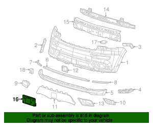 2017-2020 Jeep Grand Cherokee License Bracket 68277142AA | TascaParts.com