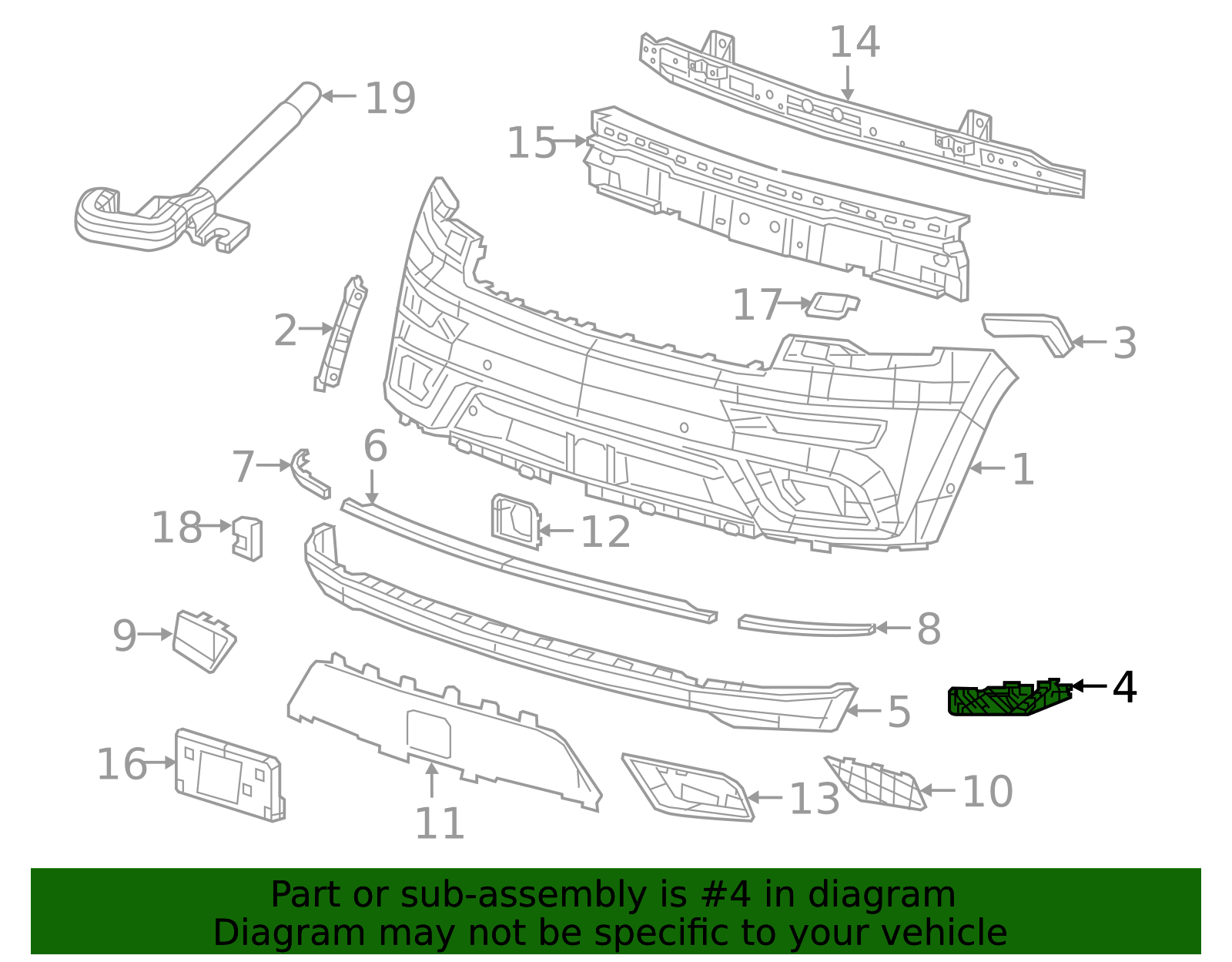 68328703AB - Fascia Bracket Left - 2016-2020 Jeep Grand Cherokee ...