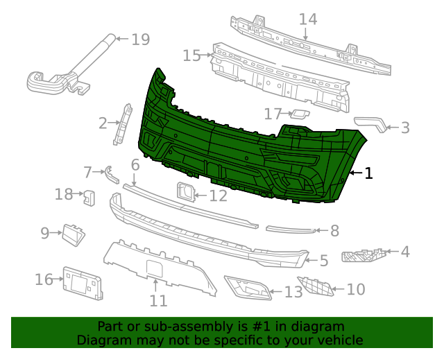 2017-2021 Jeep Grand Cherokee Fascia 68334991AA | Mopar Parts Canada