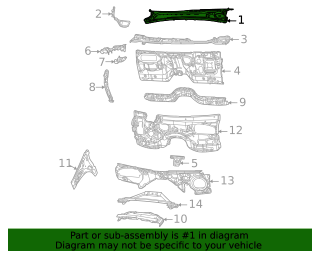 2021-2023 Jeep Cowl Grille 68361992ab | TascaParts.com
