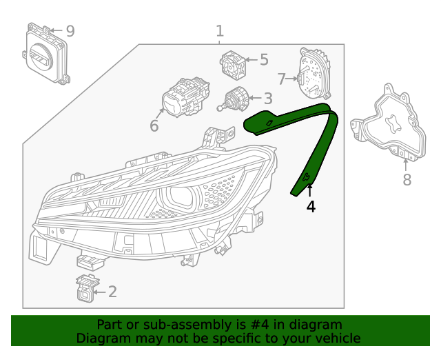 2021-2023 Volkswagen ID.4 Headlight Gasket 11A-941-120 | QuirkParts