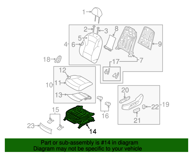 2011-2014 Hyundai Sonata Seat Adjuster 88500-3Q200 | OEM Parts Online