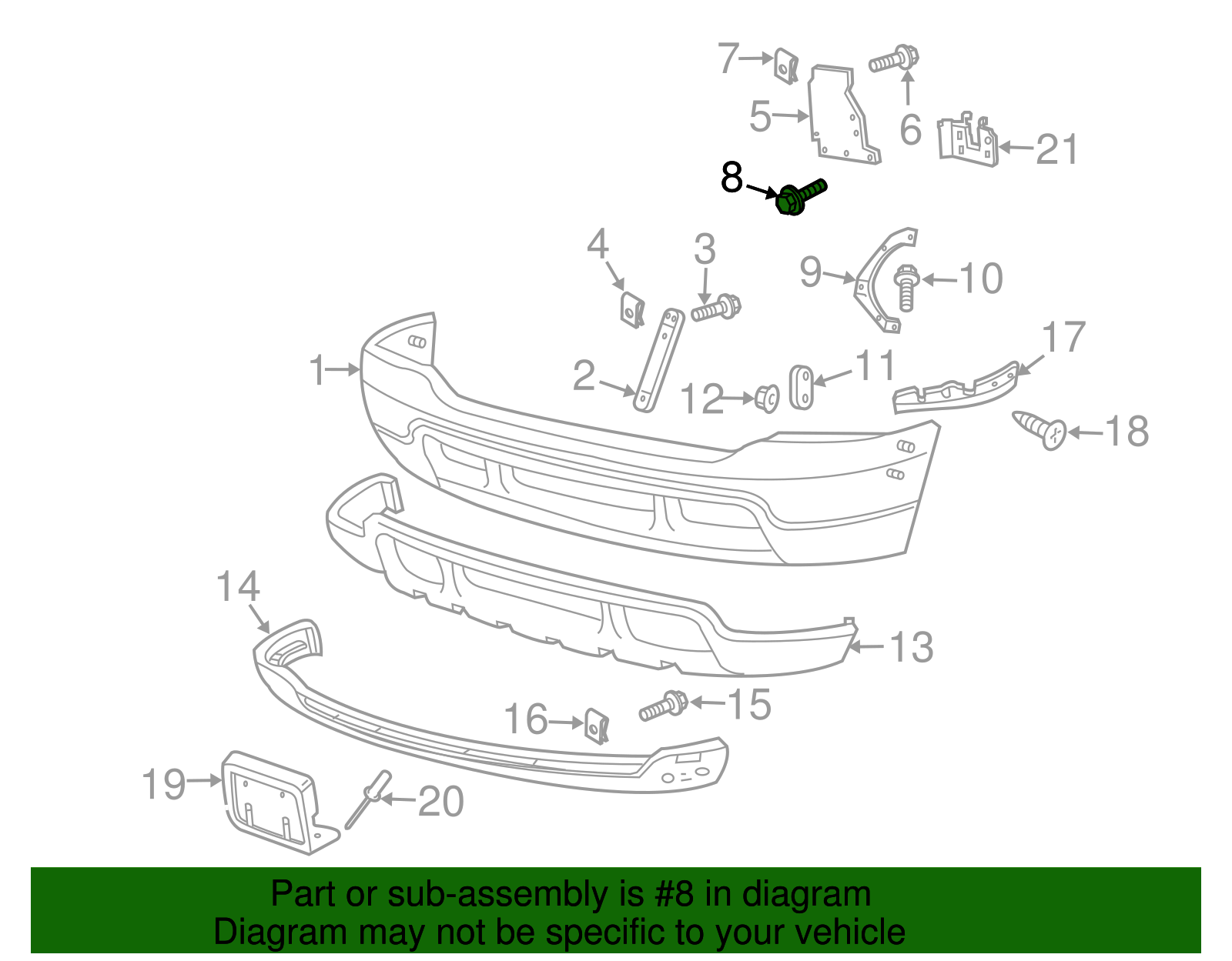 1999-2024 Ford Mount Plate Mount Bolt 5C3Z-17C756-B | Retail ...