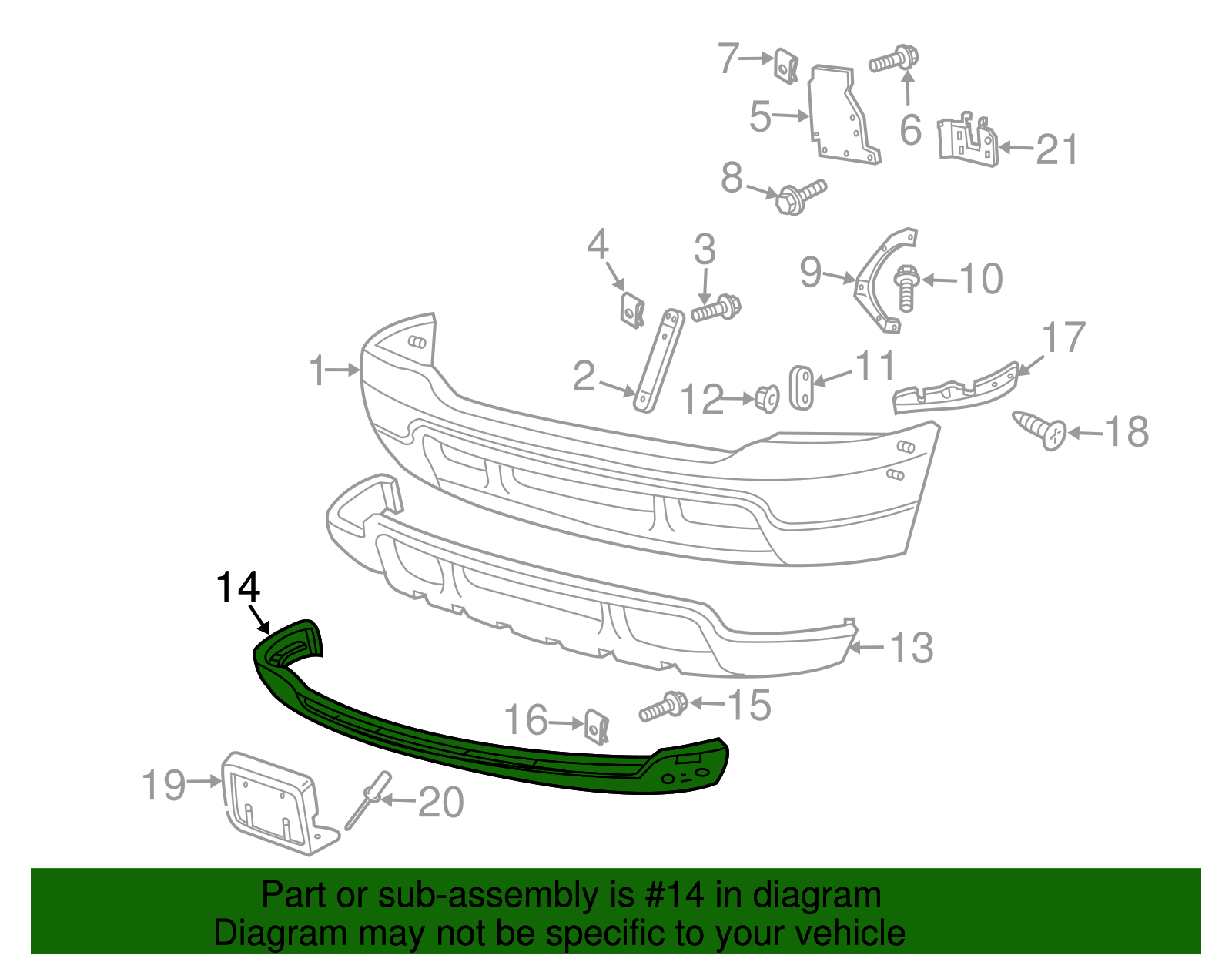 3C3Z-17626-AAA - Valance Panel 2001-2004 Ford | Ford Parts Direct