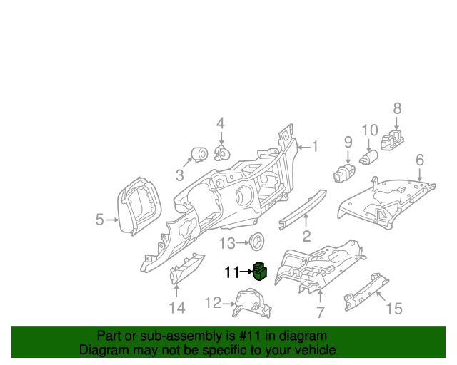 202-540-23-73 - Under Cover Bracket 2000-2020 Mercedes-Benz | Mercedes ...