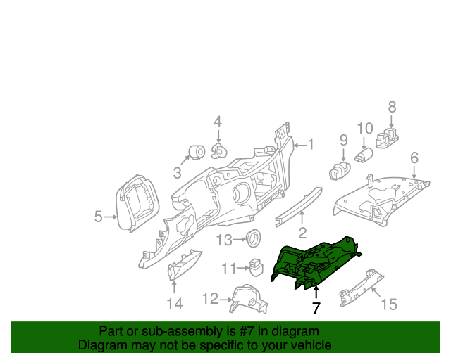 212-680-98-01-9051 - Instrument Panel Knee Bolster 2010-2018 Mercedes ...
