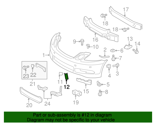 Lexus OEM Bumper Cover Trim Part# 53141-30050 | OEM Vehicle Parts