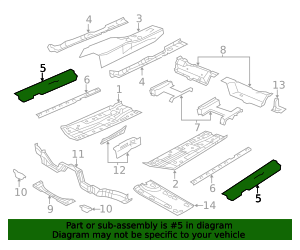 2011-2018 Volkswagen Jetta Floor Sill 5C6-801-252-C | OEM Parts Online