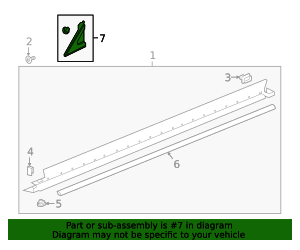 2020-2023 Cadillac XT6 F Molding 84759937 GM | GMPartsDirect.com
