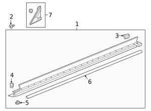Black Passenger Side Rocker Panel Molding 84796618 | GMPartsDirect.com