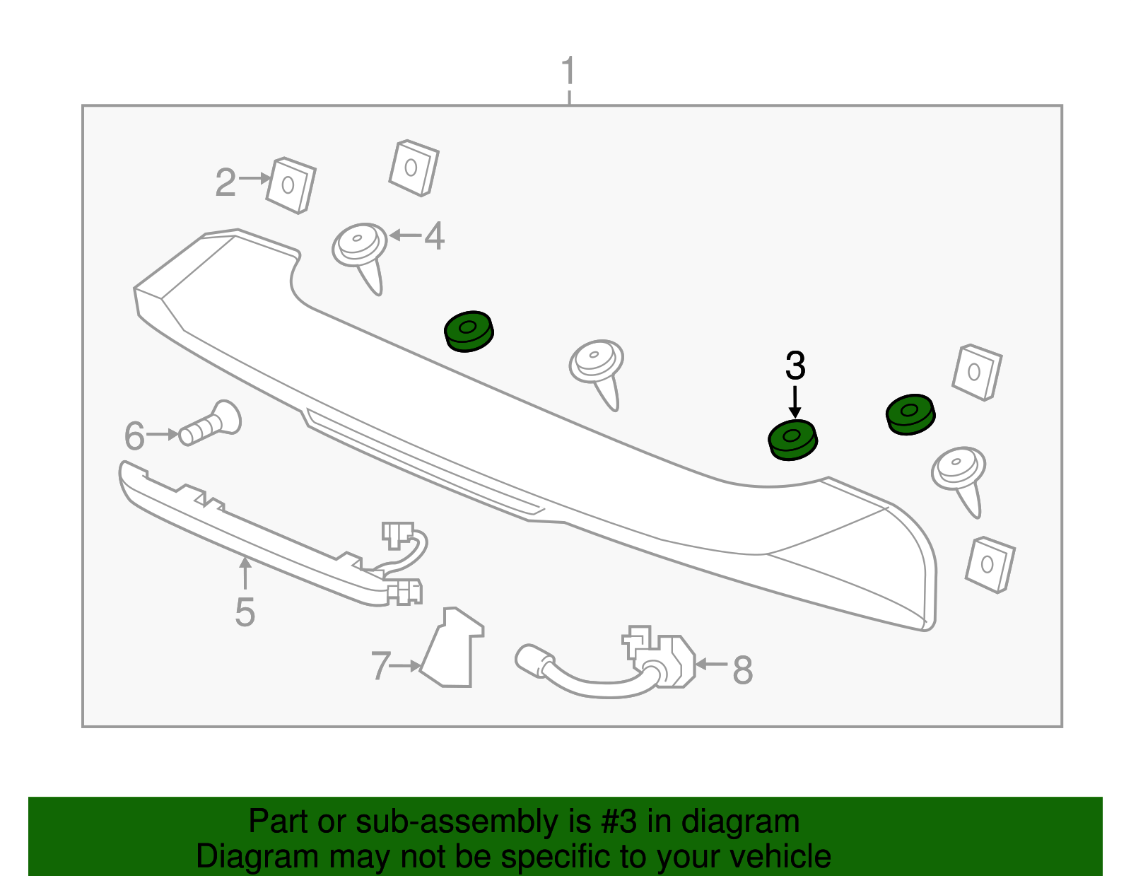 91512-STK-A01 - 2011-2025 Honda - Clip Tailgate Garnish (Black) | Honda ...