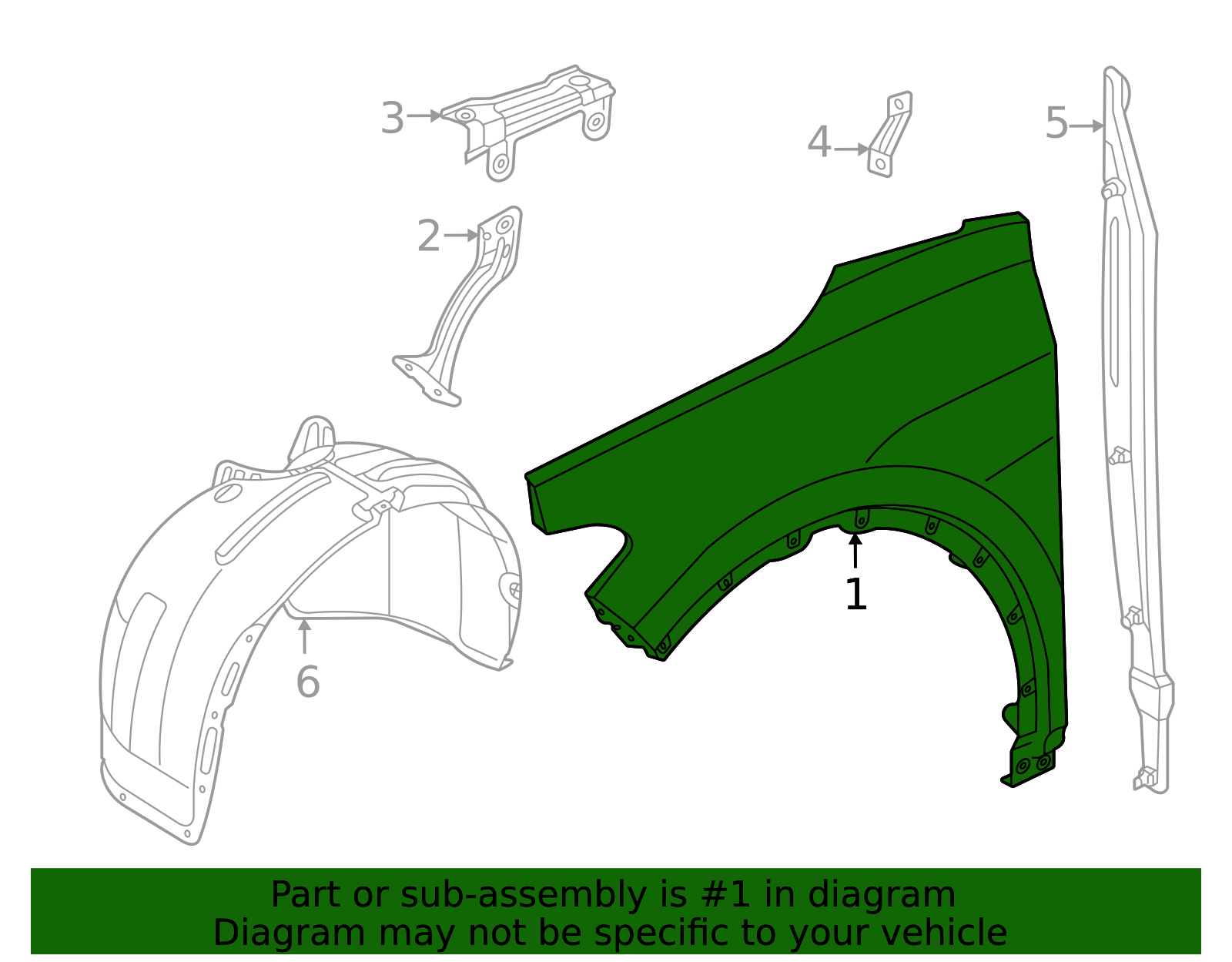 2021-2023 Volkswagen ID.4 Fender 11A-821-022-F | OEM VW Parts Haus