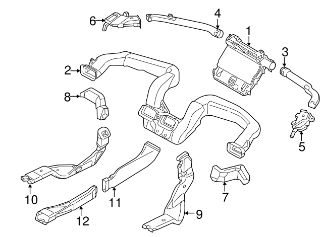 2013-2024 Mazda CX-5 Lower Duct KD45-61-158D | RealMazdaParts.com