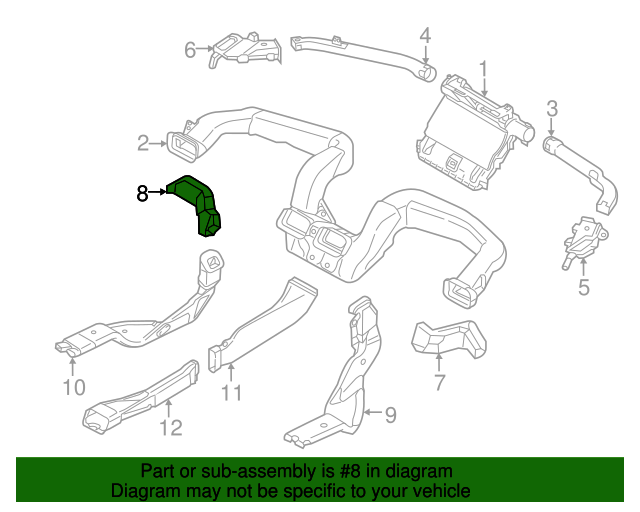 2013-2024 Mazda CX-5 Lower Duct KD45-61-158D | RealMazdaParts.com