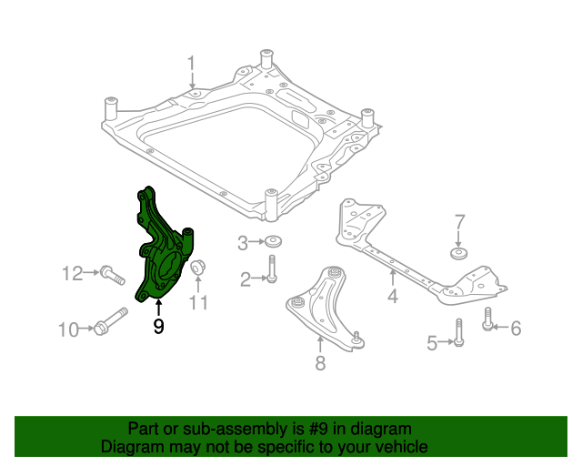 2011-2022 Nissan Steering Knuckle 40015-1KA1A | OEM Parts Online