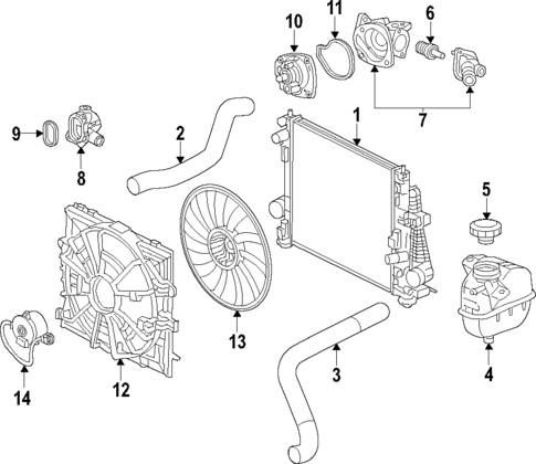 Radiator & Components for 2014 Cadillac ATS | GMPartsDirect.com