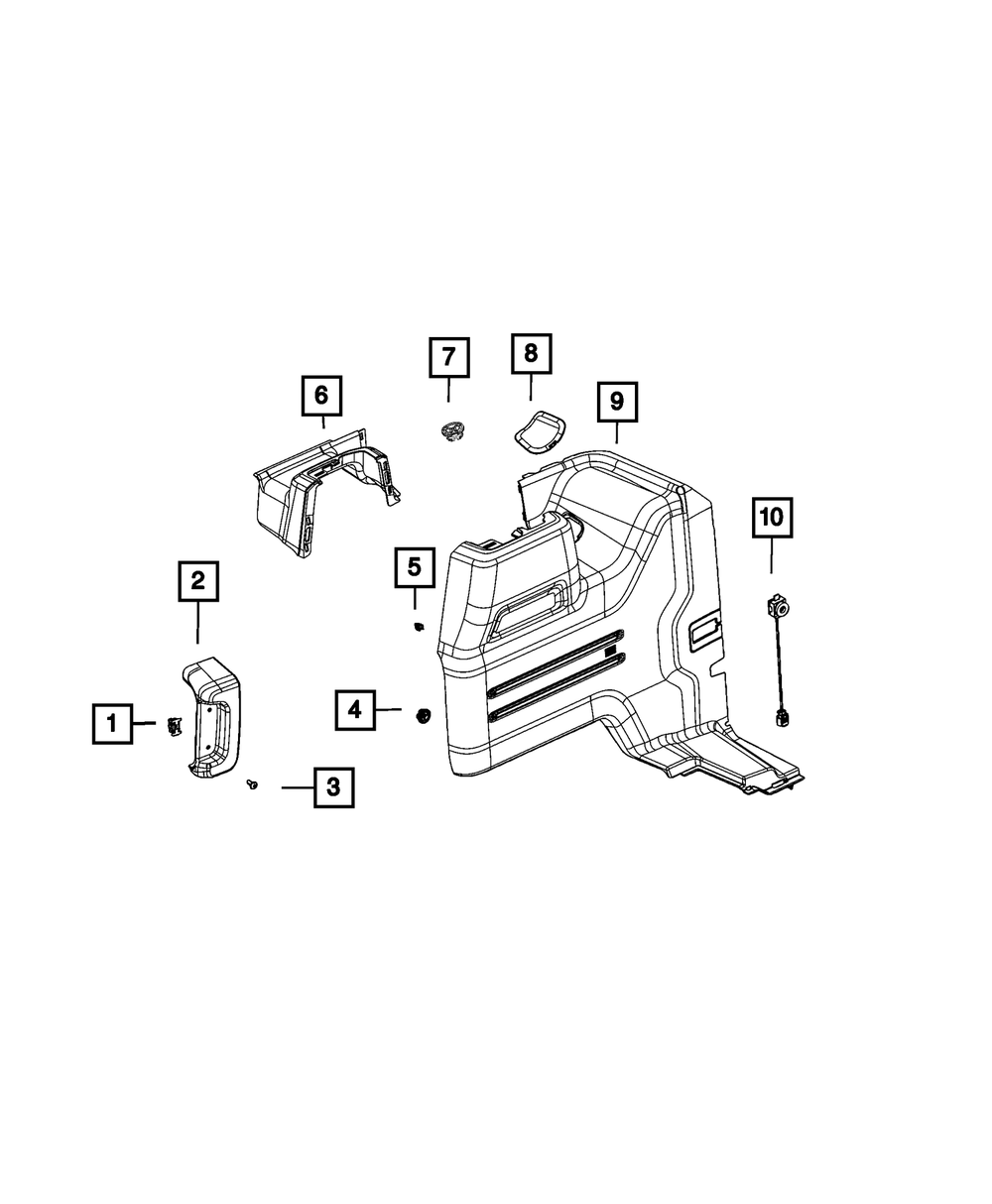 2018-2023 Jeep Wrangler Quarter Inner Lower Panel 6FJ70TX7AG | My Mopar ...