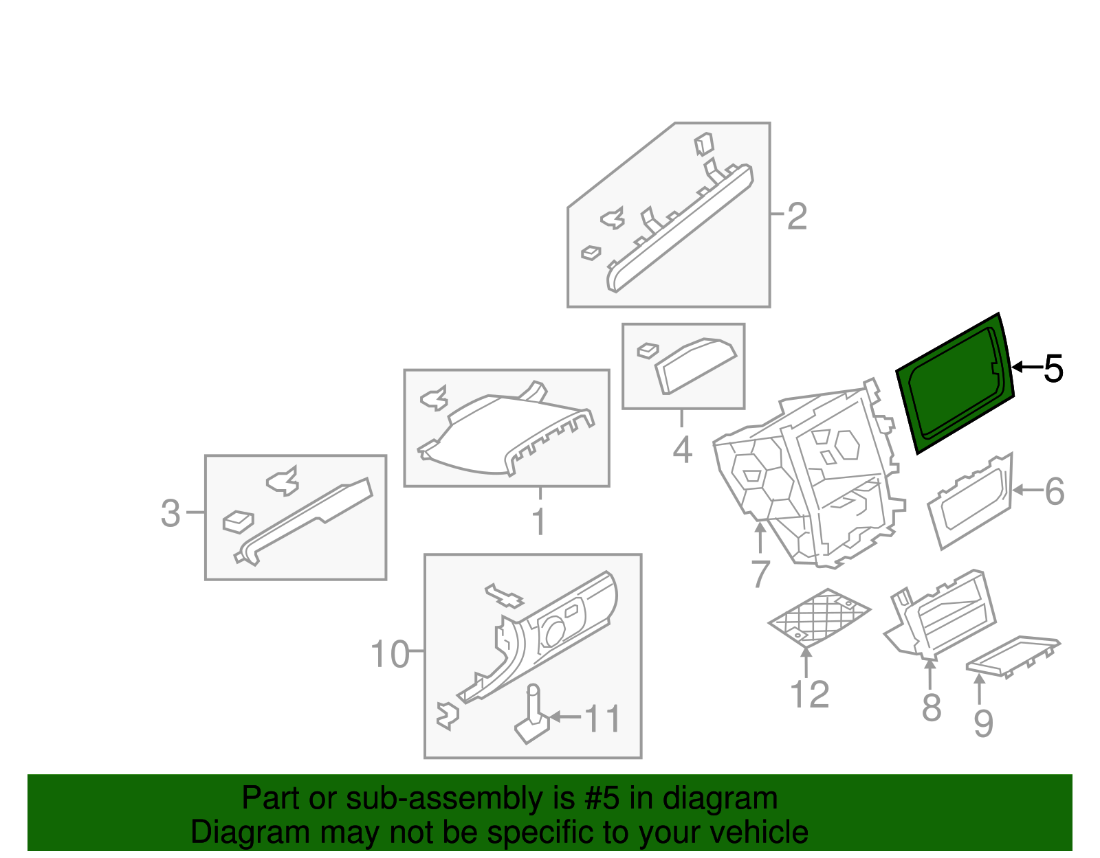 2010-2014 Volkswagen Radio Trim 5K0-858-061-F-1QB | VW Direct Auto Parts