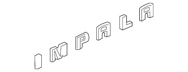 2014-2020 Chevrolet Impala Front Side Door Vehicle Name Plate 84445338 ...