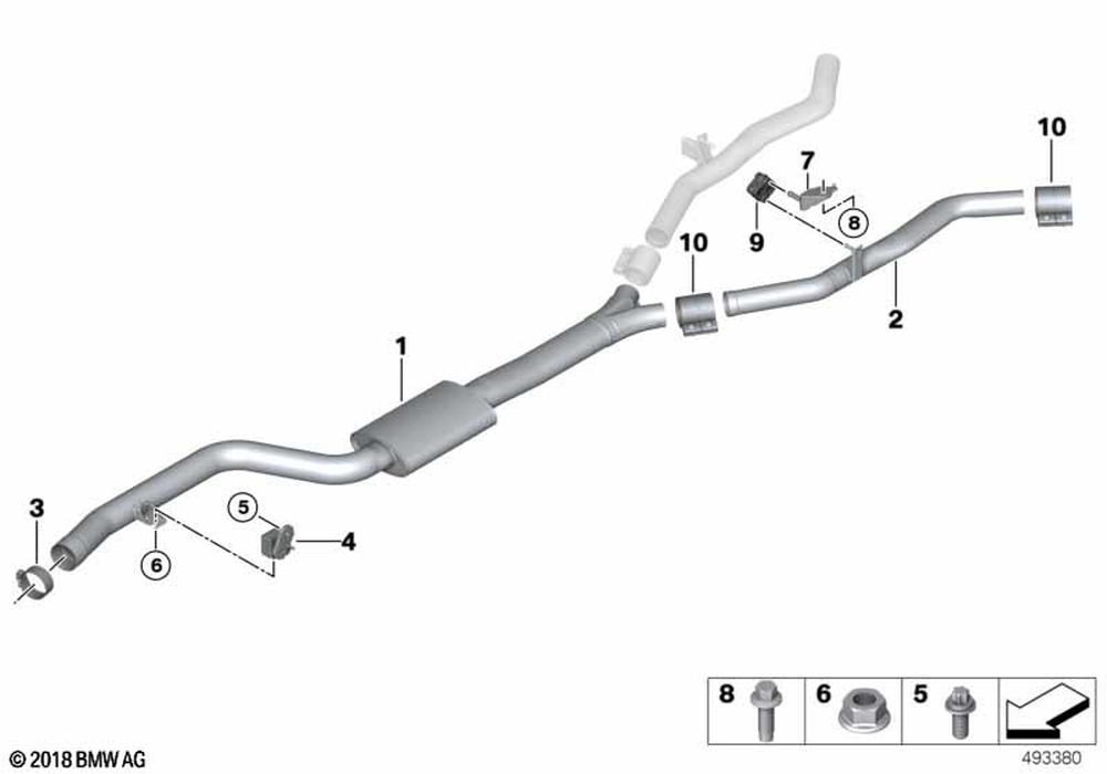 2018-2025 BMW Front Muffler 18307935438 | Retail Performance Auto Parts